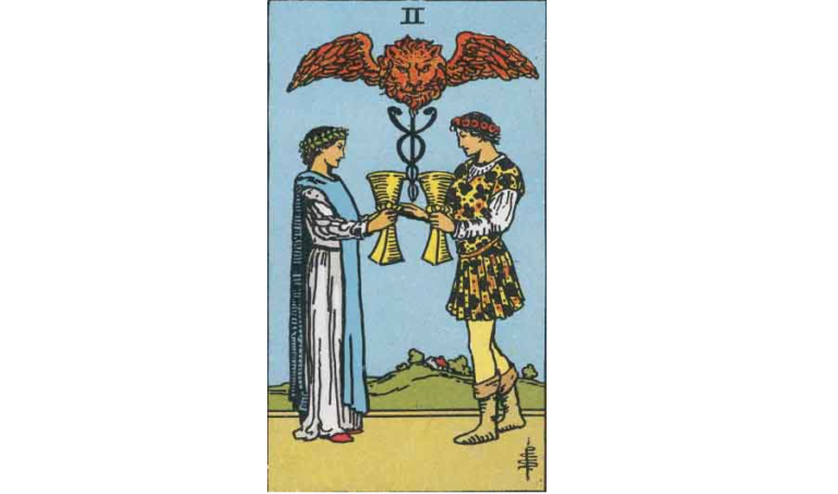 Two of Cups Tarot Card Symbolism - Esoteric Hut