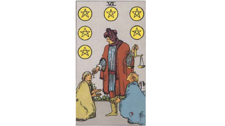 Six of Pentacles Tarot Card Symbolism - Esoteric Hut